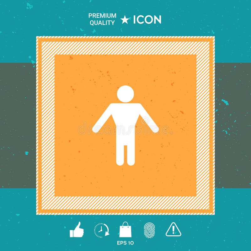 Man symbol icon stock vector. Illustration of restroom - 107104392