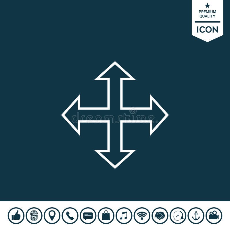 Move symbol icon stock vector. Illustration of full - 107007358