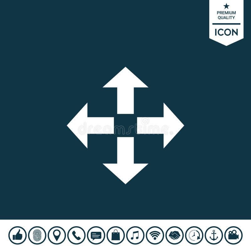 Move symbol icon stock vector. Illustration of move - 107007519