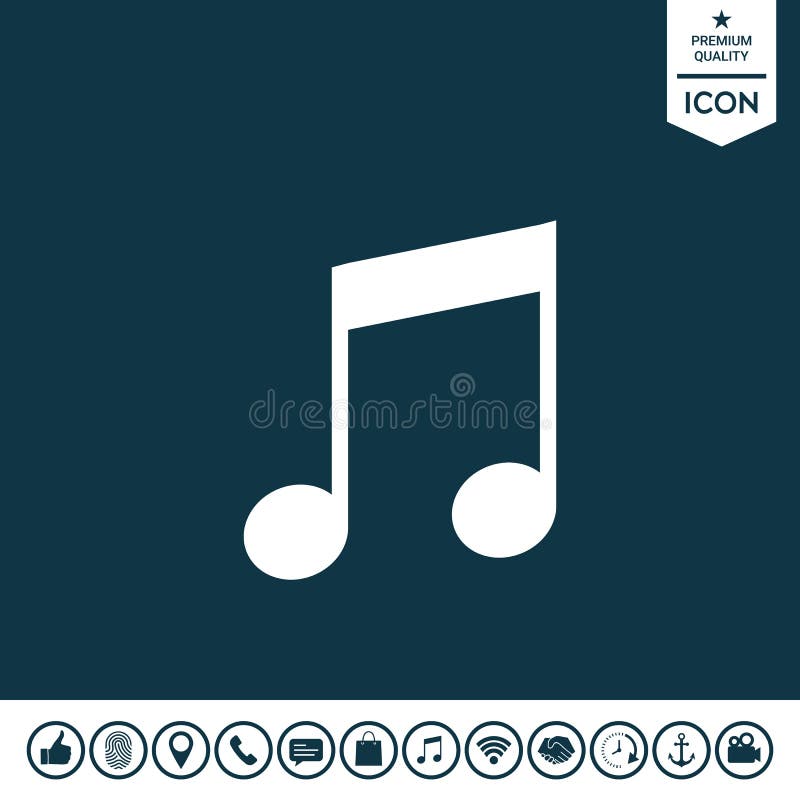 Music symbol icon stock vector. Illustration of creative - 107007421