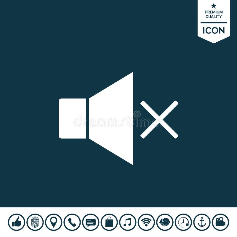 No Volume icon stock vector. Illustration of symbol - 107007347