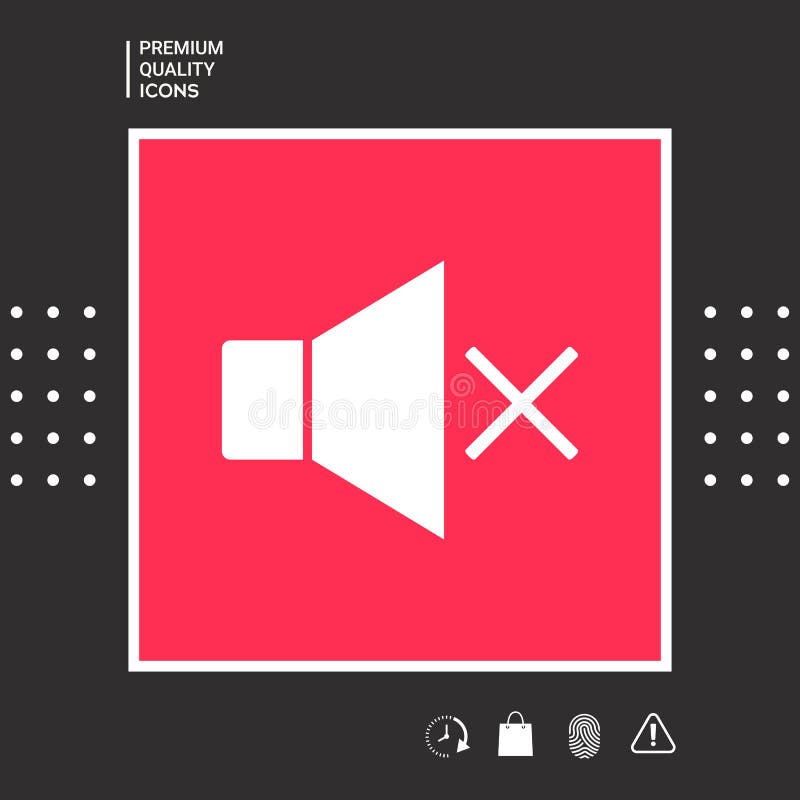 No Volume icon stock vector. Illustration of icon, play - 108828366