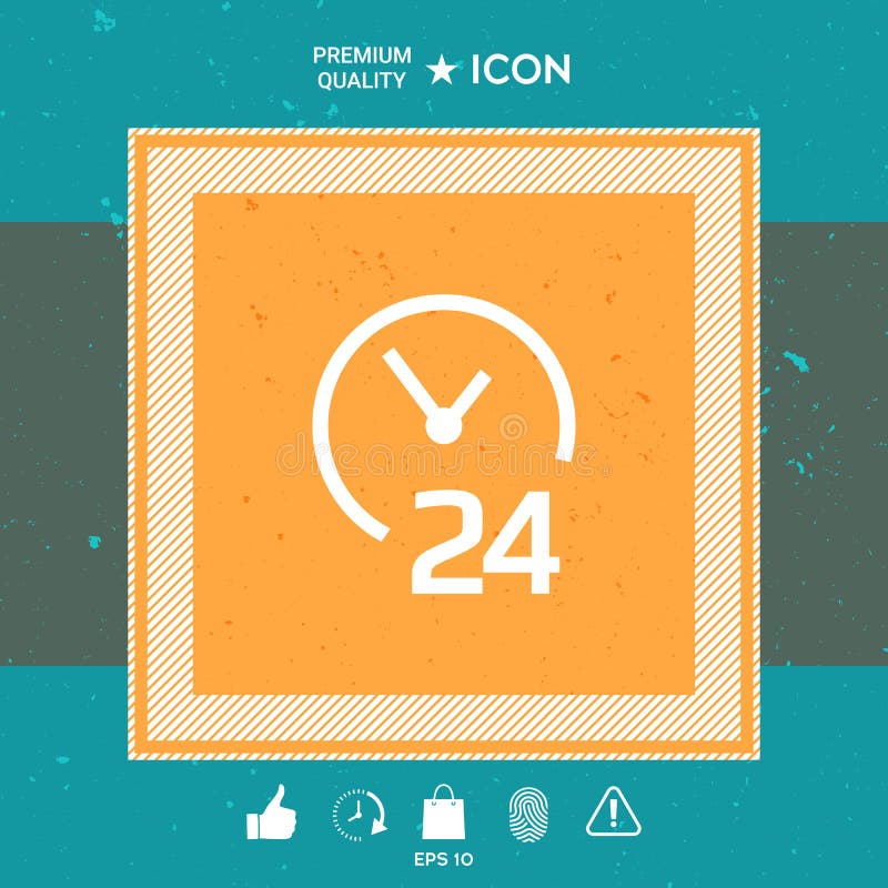 Open Around the Clock Icon. Opening Hours Symbol Icon Stock Vector ...