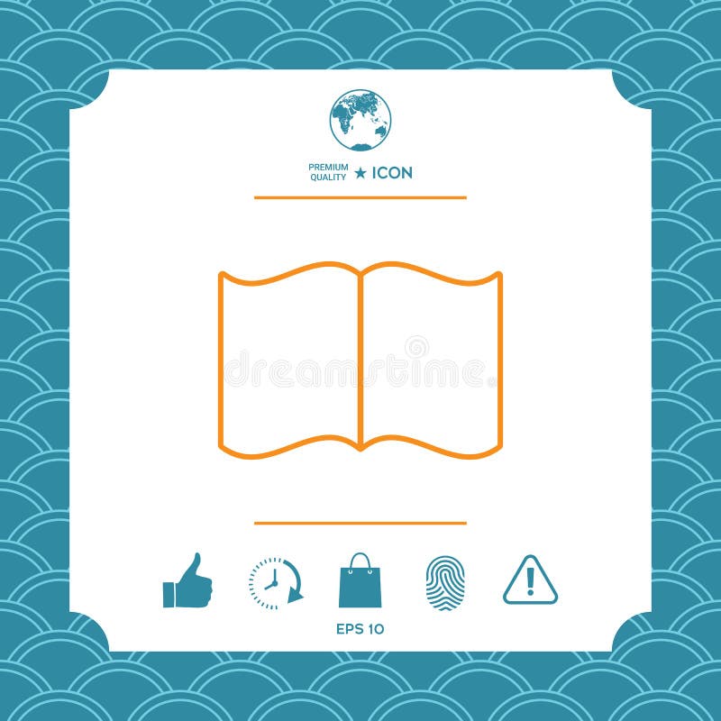 Open book symbol icon stock vector. Illustration of page - 106054627