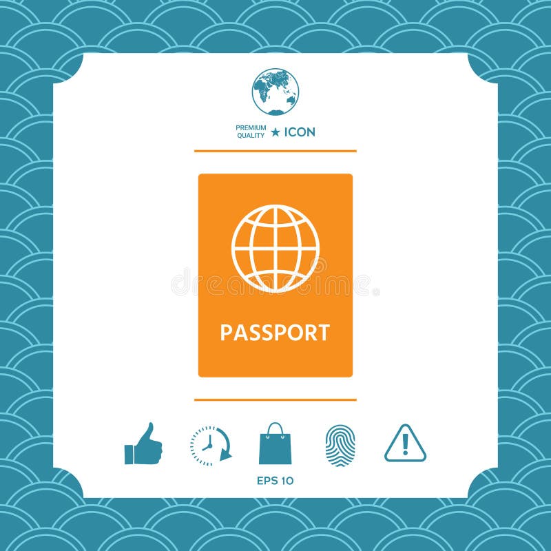 Passport symbol icon. stock vector. Illustration of citizenship - 106054658