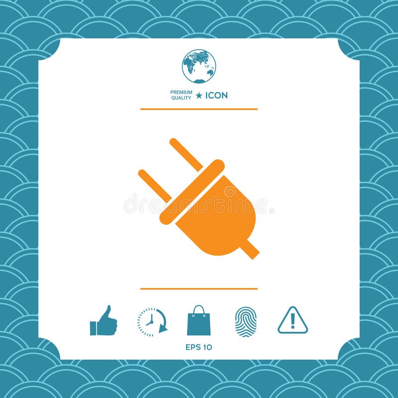 Plug symbol icon stock vector. Illustration of adapter - 106054928