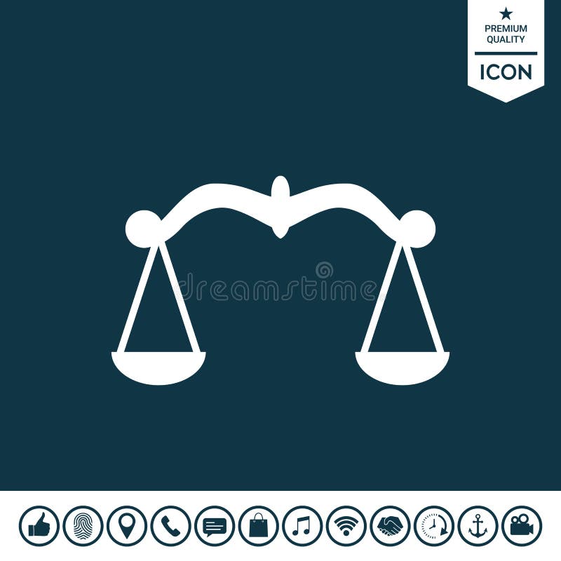Scales symbol, Icon stock vector. Illustration of guilty - 107008344