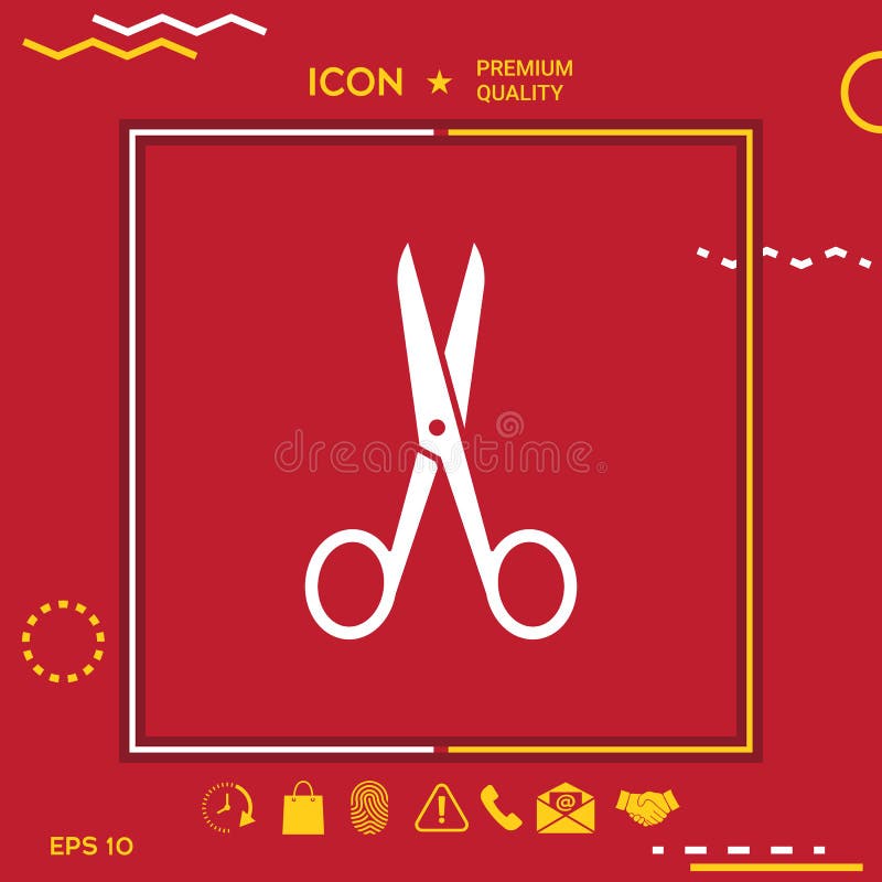 Scissors symbol icon stock vector. Illustration of barber - 108002624