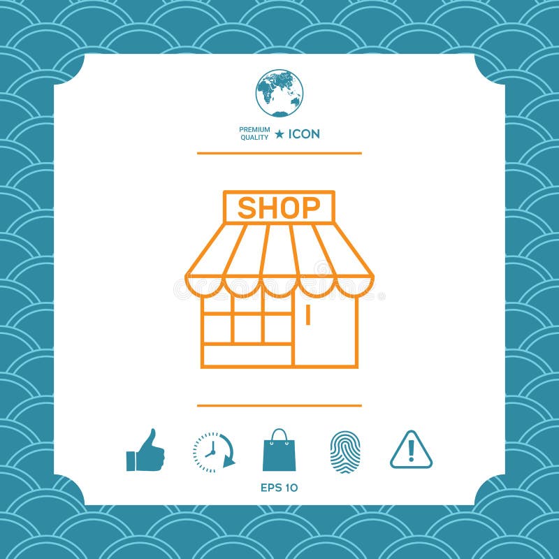 Shop symbol icon stock vector. Illustration of local - 106055418