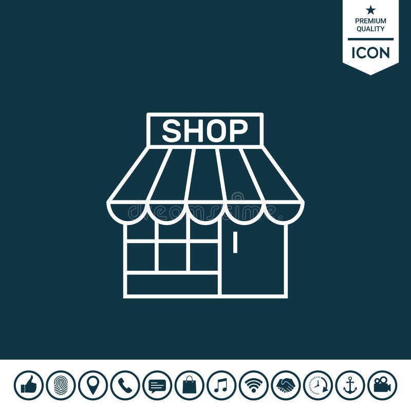 Shop symbol icon stock vector. Illustration of online - 107008452