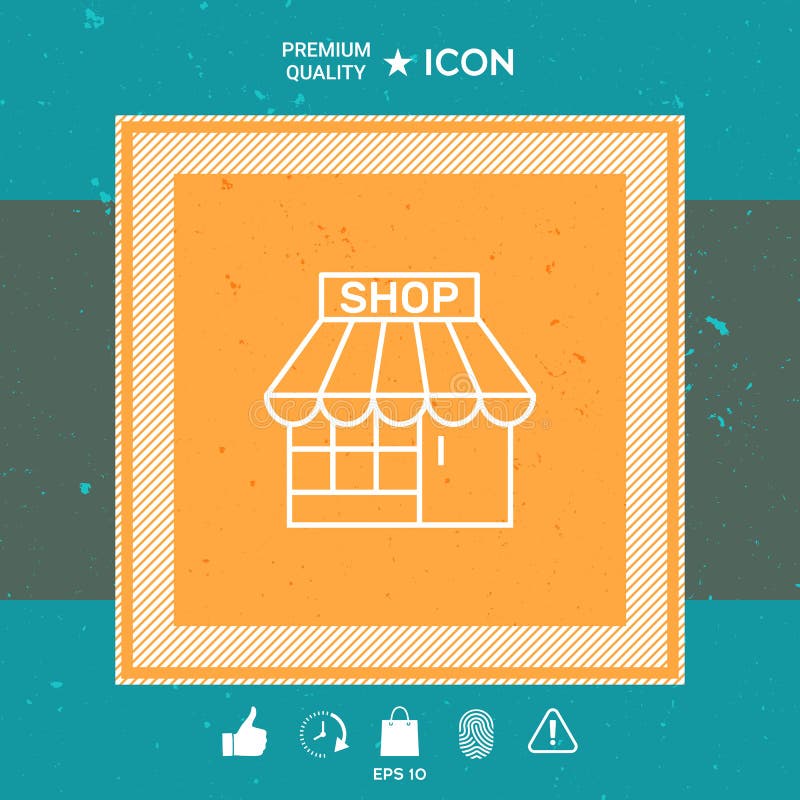 Shop symbol icon stock vector. Illustration of boutique - 107105842
