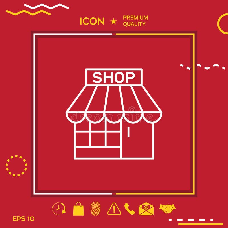 Shop symbol icon stock vector. Illustration of restaurant - 108002964