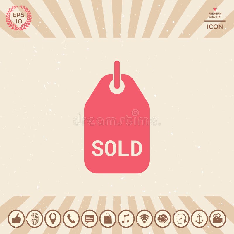 Sold tag symbol stock vector. Illustration of packaging - 106362899
