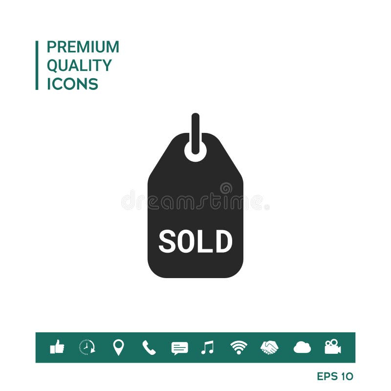 Sold tag symbol stock vector. Illustration of coupon - 108870306