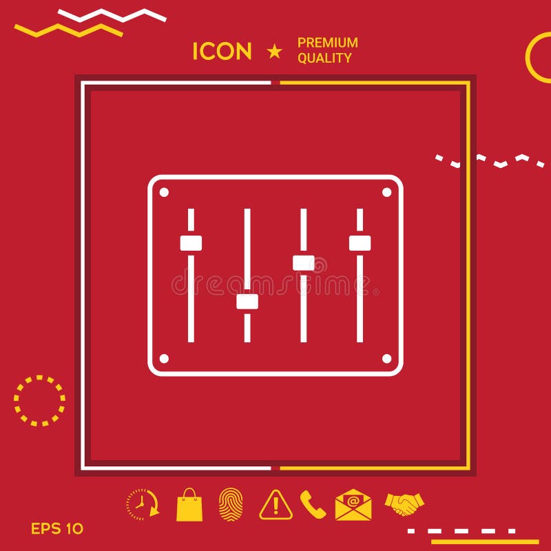 Sound mixer console icon stock vector. Illustration of sound - 108002966