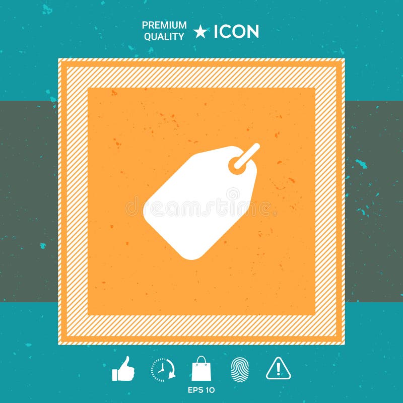 Tag symbol icon stock vector. Illustration of representative - 107106167