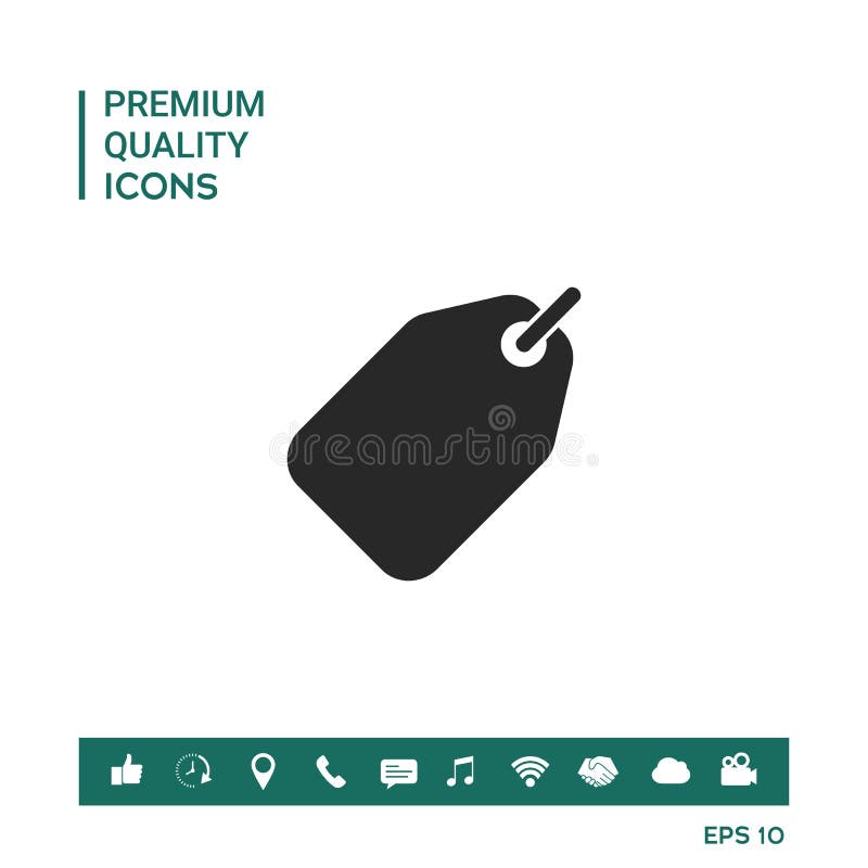 Tag symbol icon stock vector. Illustration of contemporary - 108870722