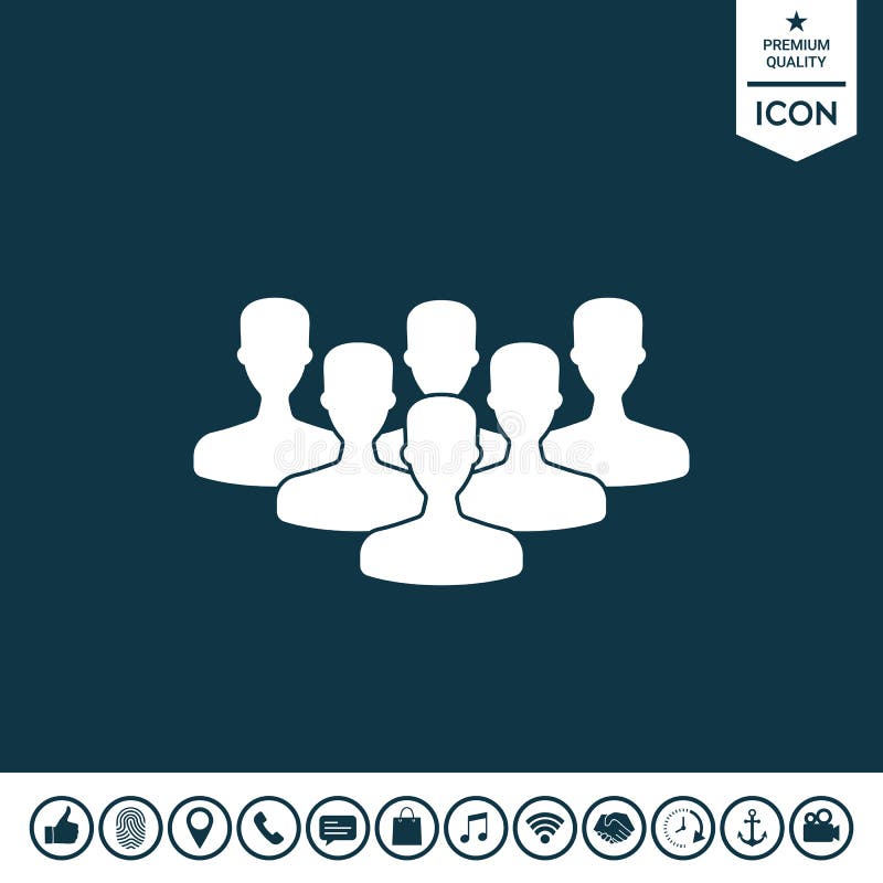 Team of Professionals, Icon Stock Vector - Illustration of figure ...