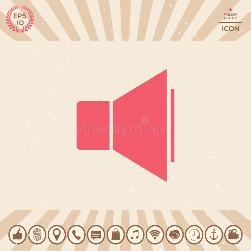 Volume symbol icon stock vector. Illustration of computer - 106363296