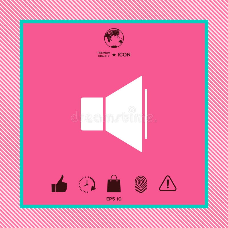 Volume symbol icon stock vector. Illustration of element - 106614538