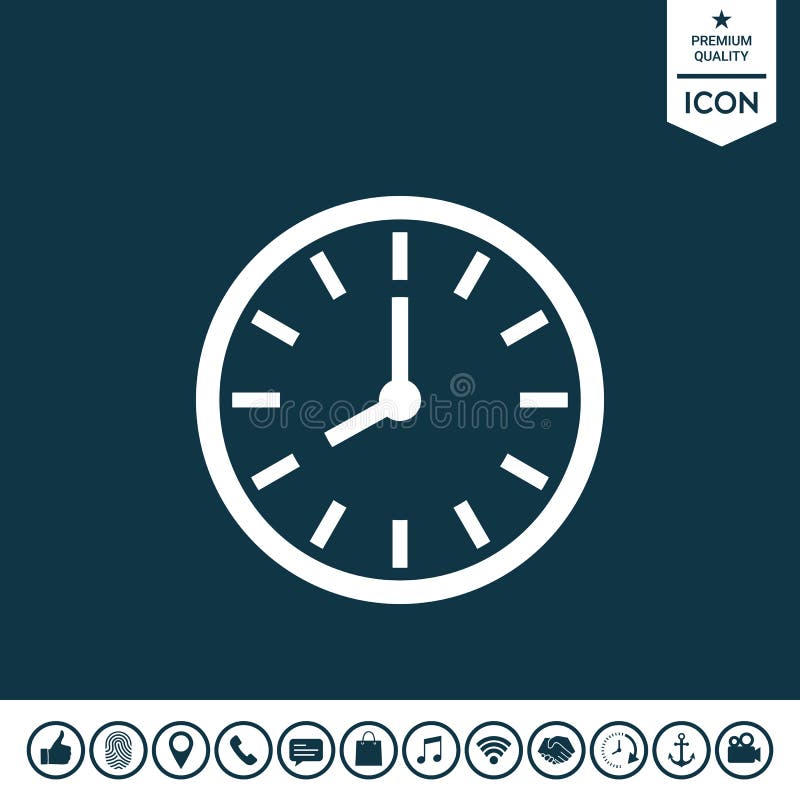 Watch symbol icon stock vector. Illustration of isolated - 107034682