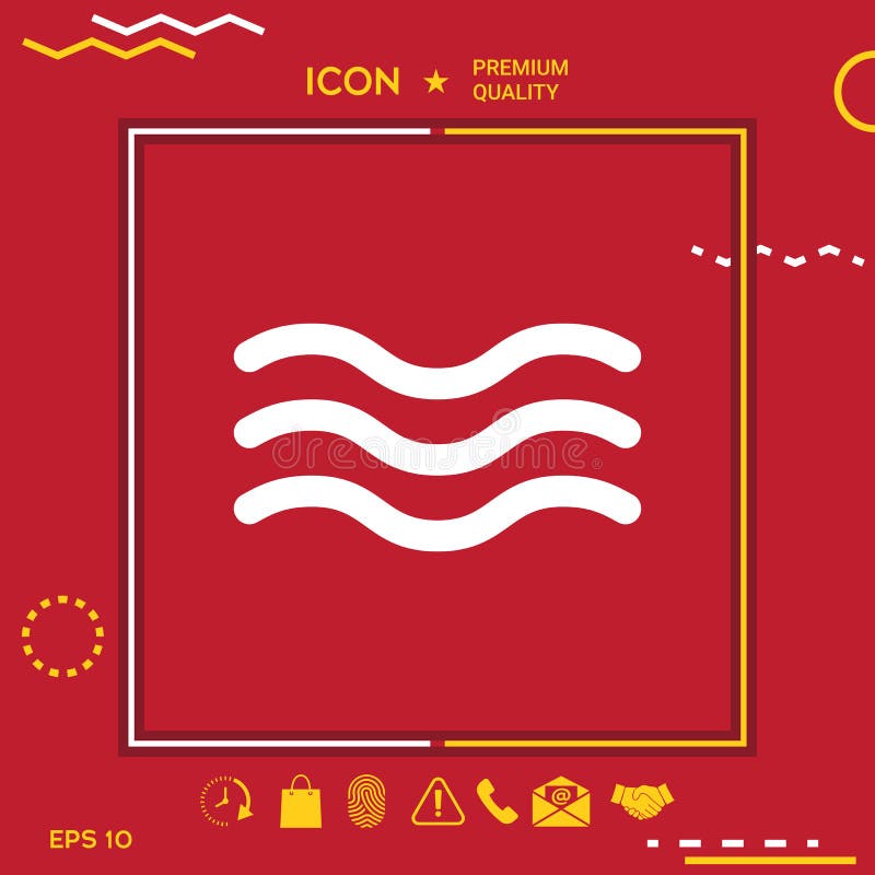 Wave symbol Icon stock vector. Illustration of drawing - 108040813