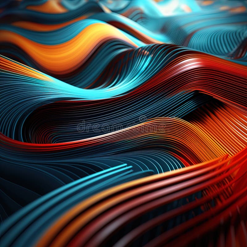 Graphic Elements and Abstract Lines Form a Complex Pattern ...