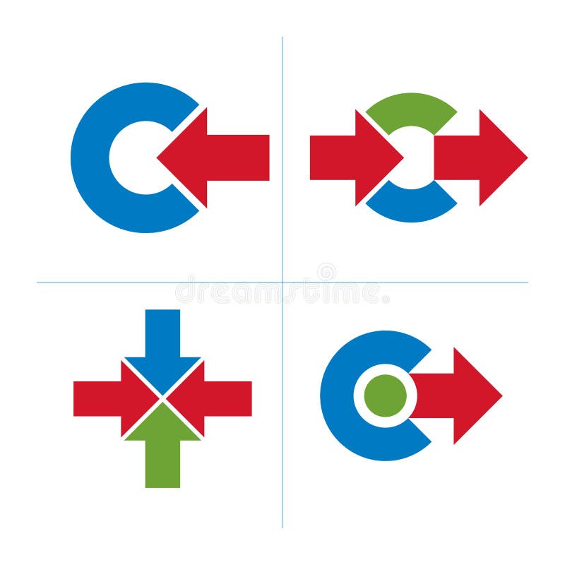 Graphic Elements Collection with Simple Arrows, Business Develop Stock ...