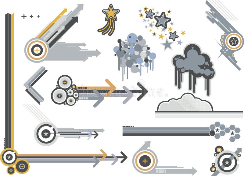 Modern Metals Collection stock illustration. Illustration of package ...