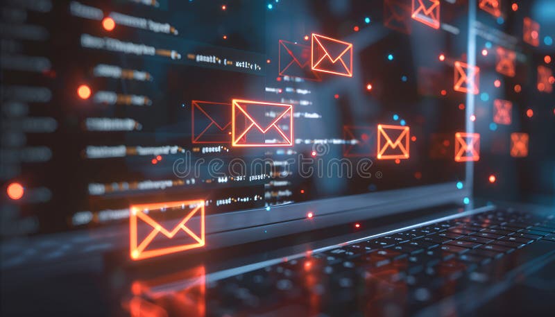 Graphic of email marketing stock illustration. Illustration of ...