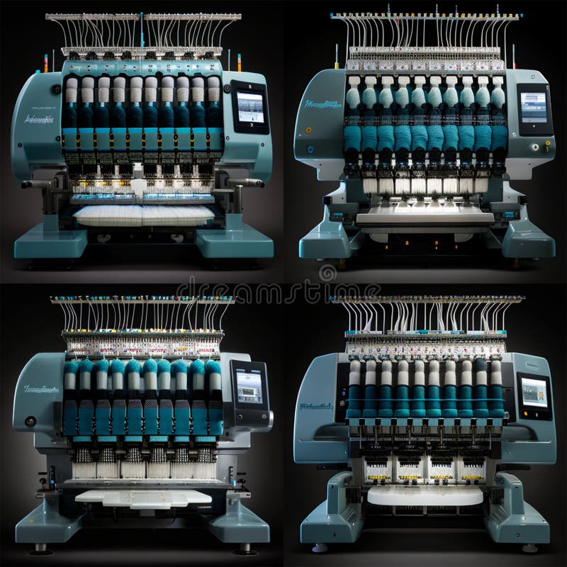 Graphic Embroidery Machine PROFESSIONAL Stock Illustration ...