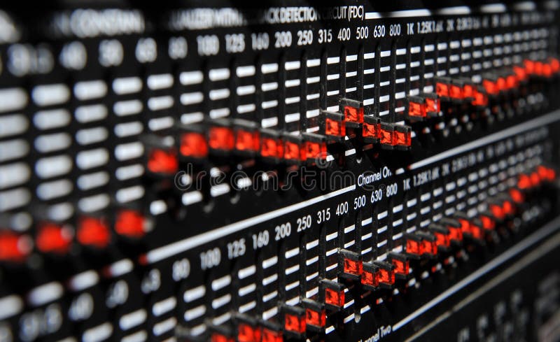 Graphic Equalizer Display stock image. Image of controls - 28241445