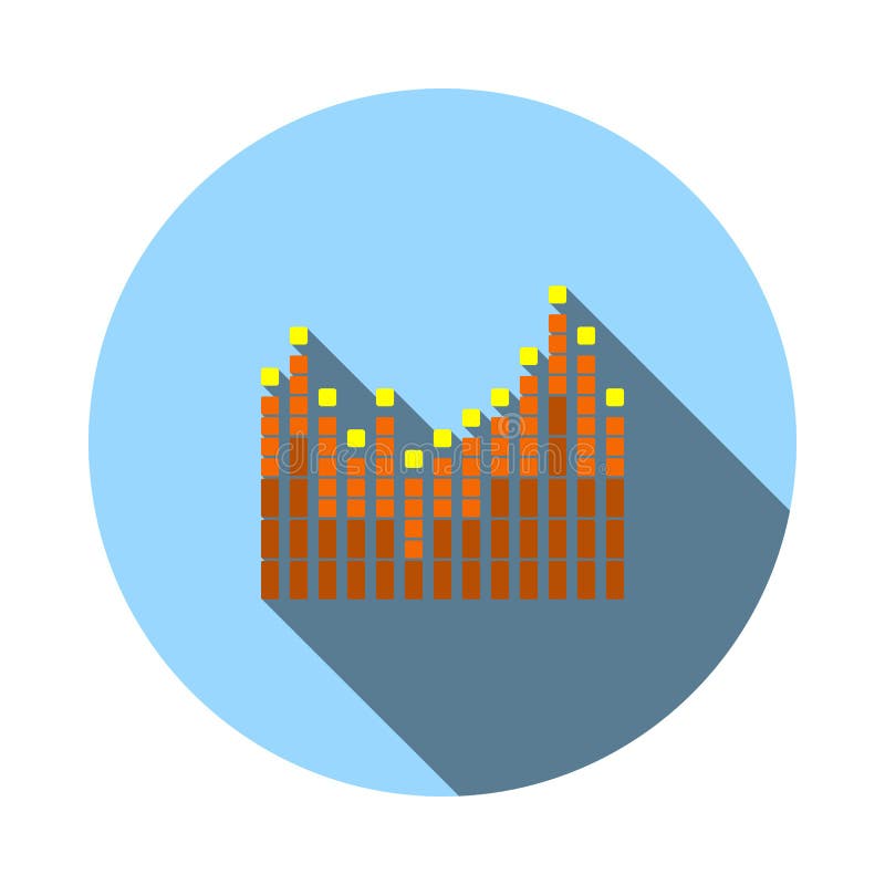 Graphic Equalizer Icon stock vector. Illustration of chart - 244799547