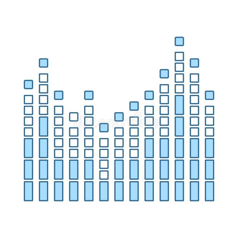 Graphic equalizer icon stock vector. Illustration of music - 124663632
