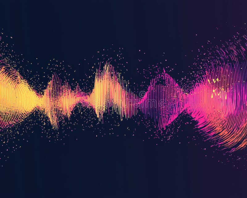 A Graphic Equalizer for Music Studios. an Abstract Circular Sound Wave ...