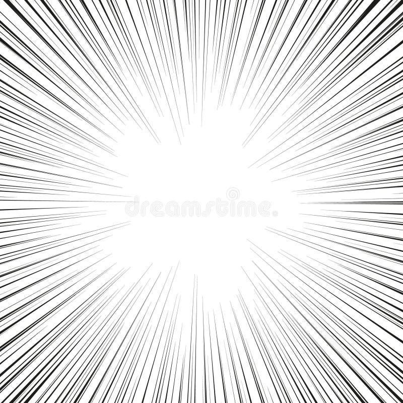 Graphic Explosion with Speed Lines. Comic Book Design Element. Vector ...