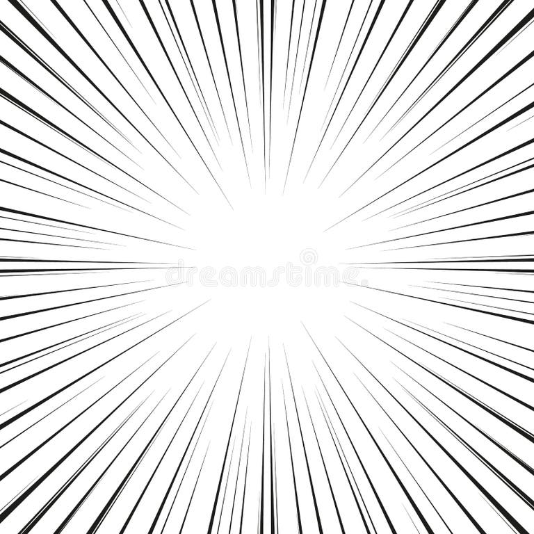 Graphic Explosion with Speed Lines. Comic Book Design Element. Retro ...