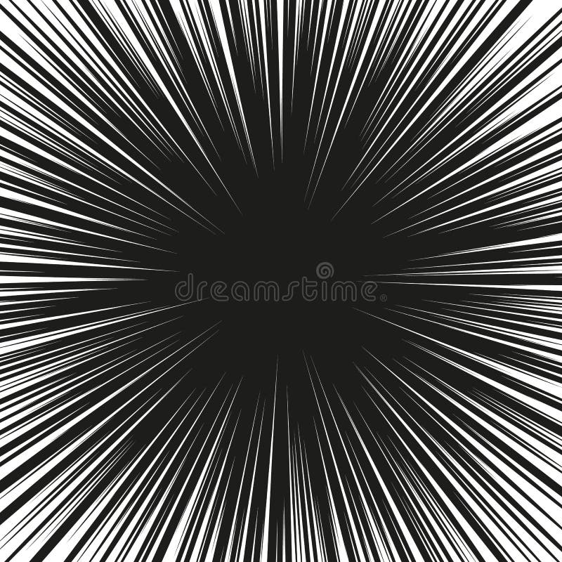 Graphic Explosion with Speed Lines. Comic Book Design Element. Vector ...