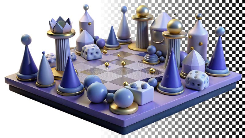 Fantasy Chess Board with Castle Pieces, Magical Game Concept Graphic ...
