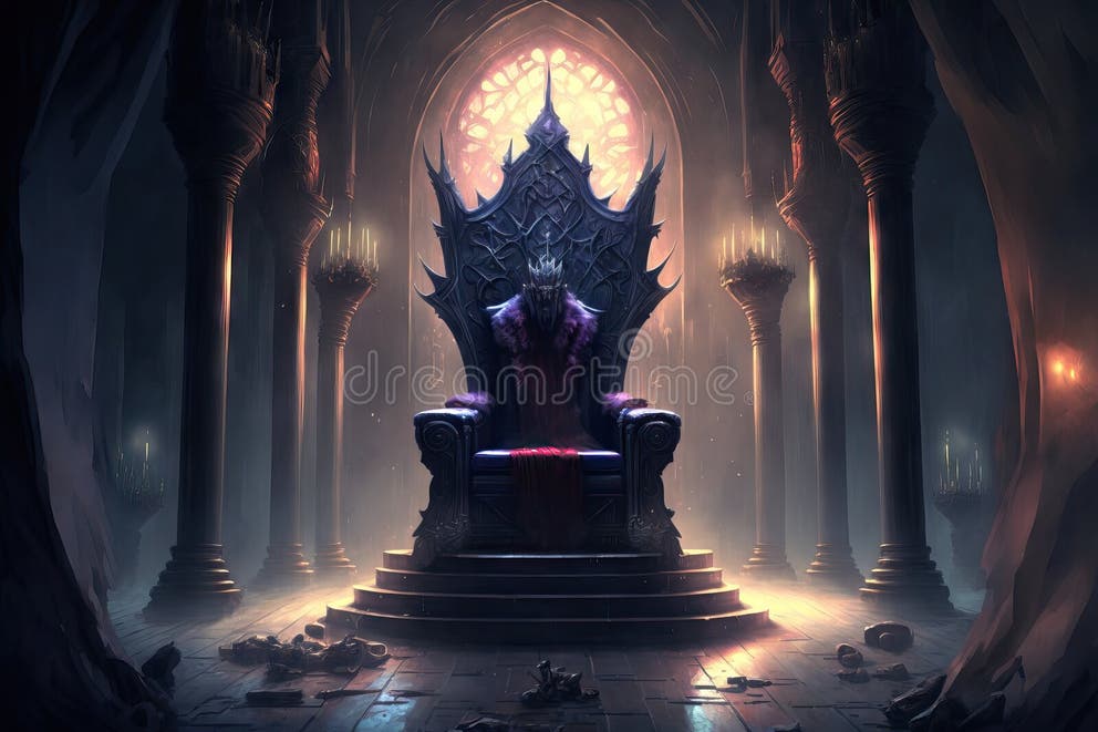 Graphic Fantasy Horror Throne Stock Illustration - Illustration of ...