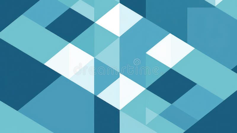A Graphic Featuring Interlocking Squares in Blue Tones Representing ...