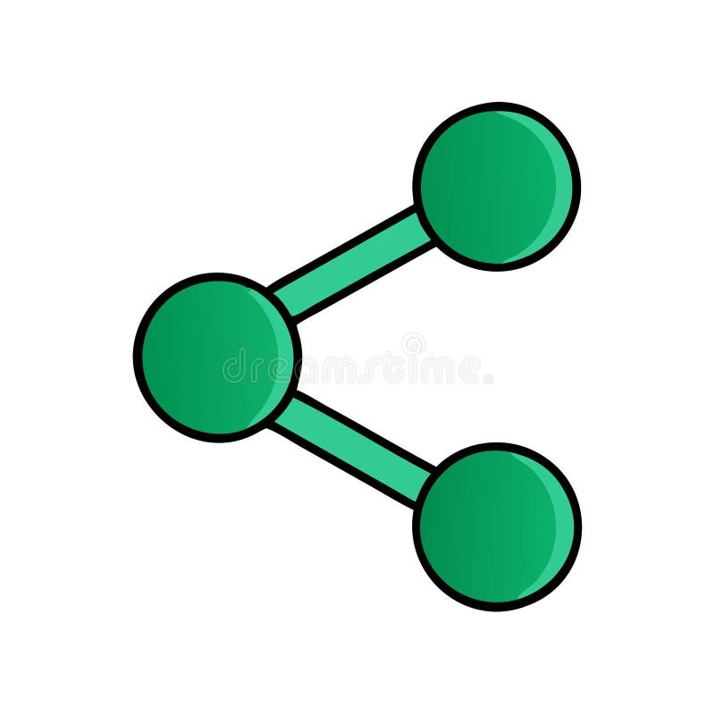 Green Share Vector Graphic for Digital Communication and Social Media ...