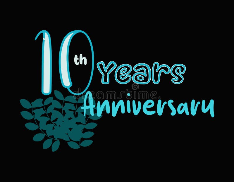 Professional 10th Anniversary Graphic for Business Marketing Stock ...