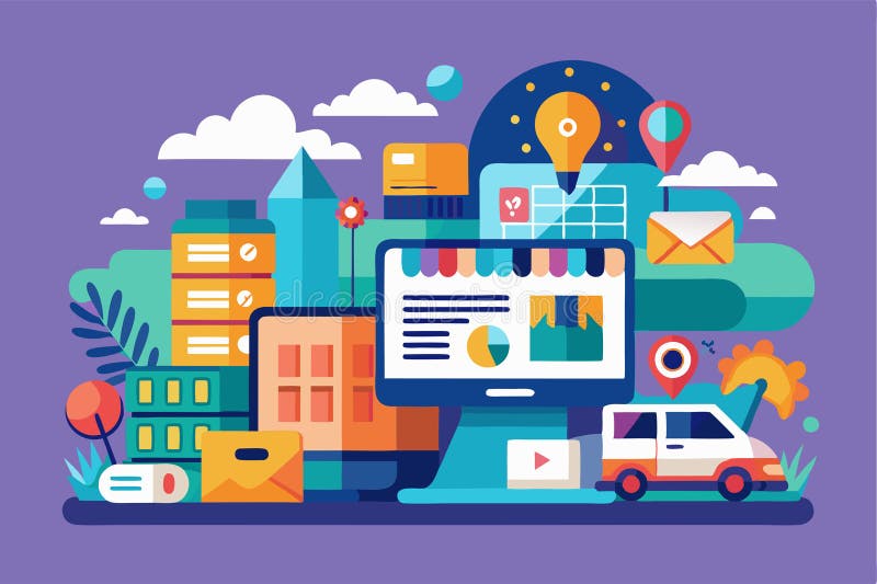 This Graphic Features Vibrant Illustrations of Devices, Packages, and ...