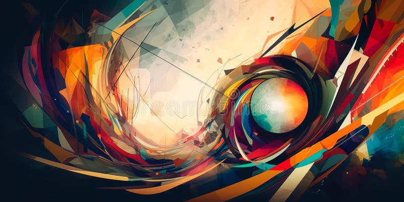 Graphic Featuring a Cool Abstract Background.Generative AI Stock ...