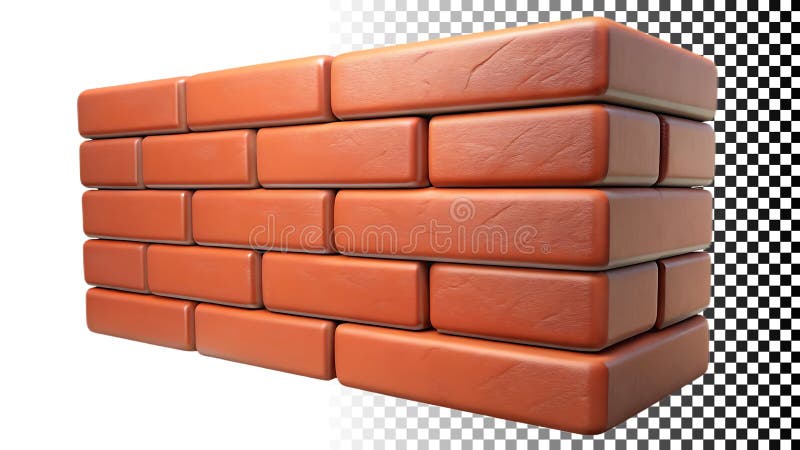 Stack of Red Bricks Building Material, Construction Element Graphic Png ...