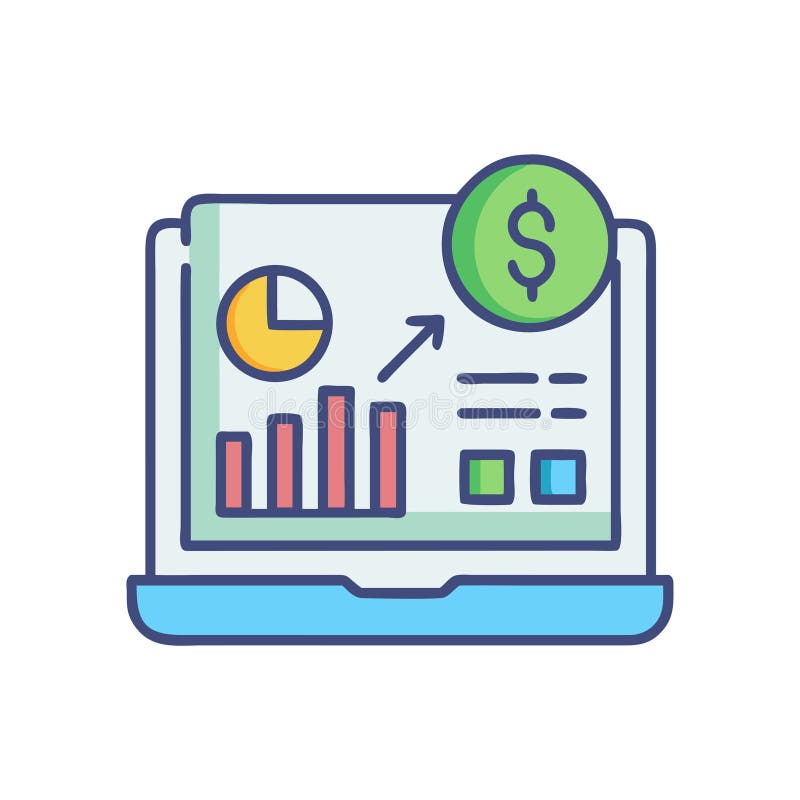 Graphic for Financial Dashboard Overview Stock Vector - Illustration of ...