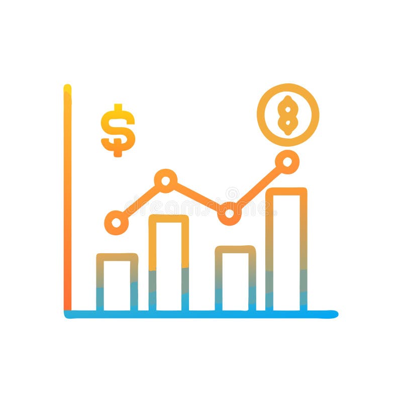 Graphic for Financial Forecasting Chart Stock Vector - Illustration of ...