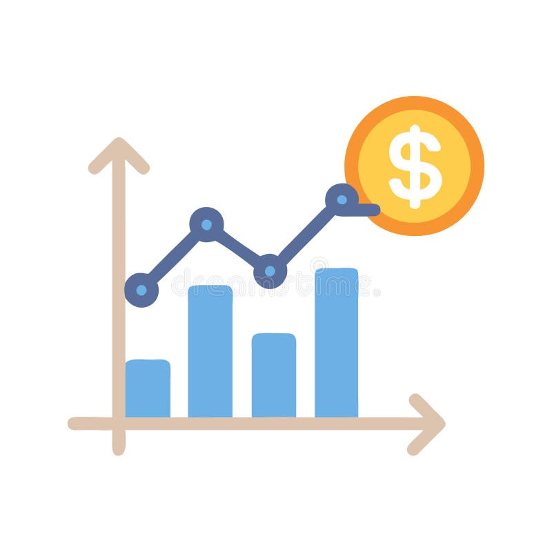 Graphic for Financial Forecasting Icon Stock Vector - Illustration of ...