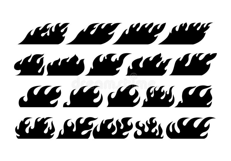 Graphic fire shape, vector stock vector. Illustration of element - 96061708